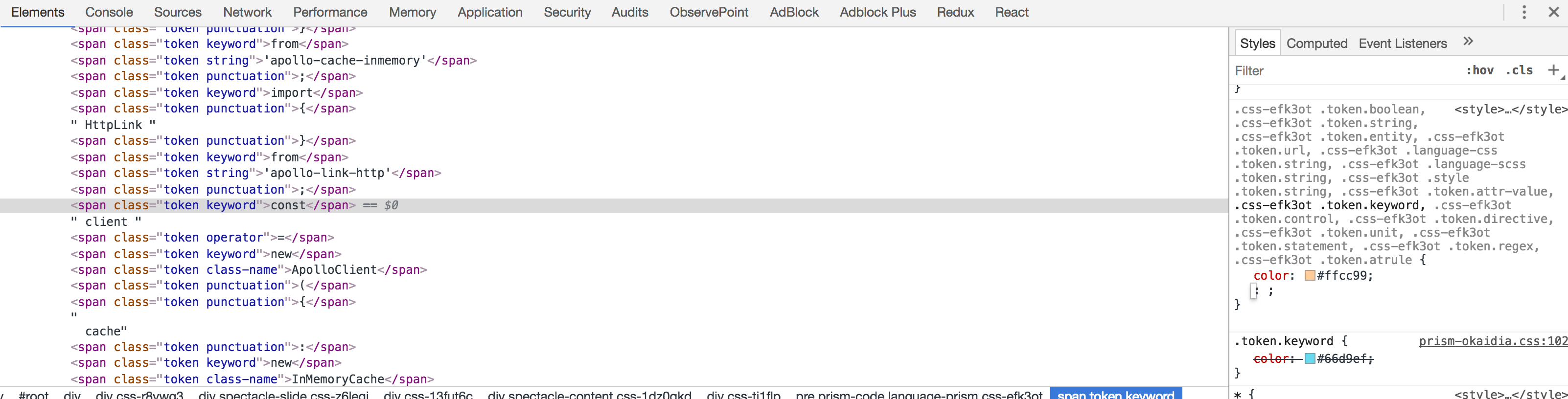 CodePane doesn't respect custom Prism theme · Issue #458 · FormidableLabs/spectacle · GitHub
