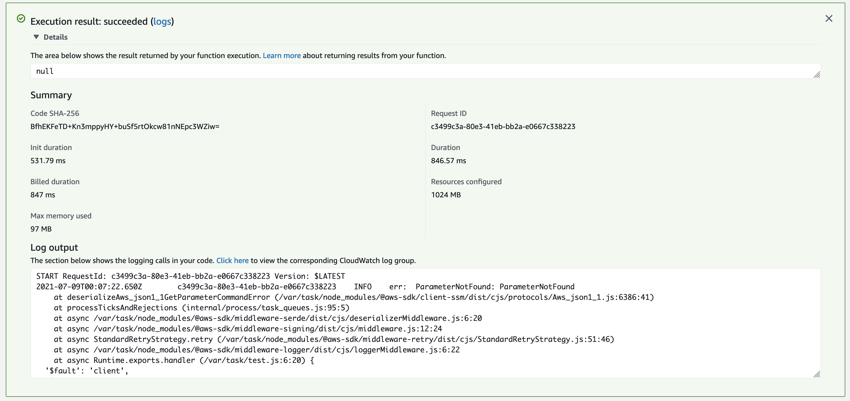 Ssm Getparametercommand Hangs And Times Out When Called From Lambda Function · Issue 2510 · Aws 