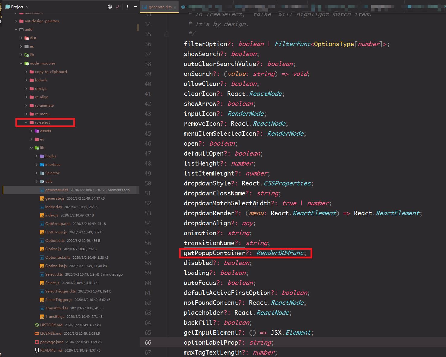 升级antd4.0后webstorm中部分组件的属性类型提示不正常 · Issue #22001 · ant-design/ant-design · GitHub