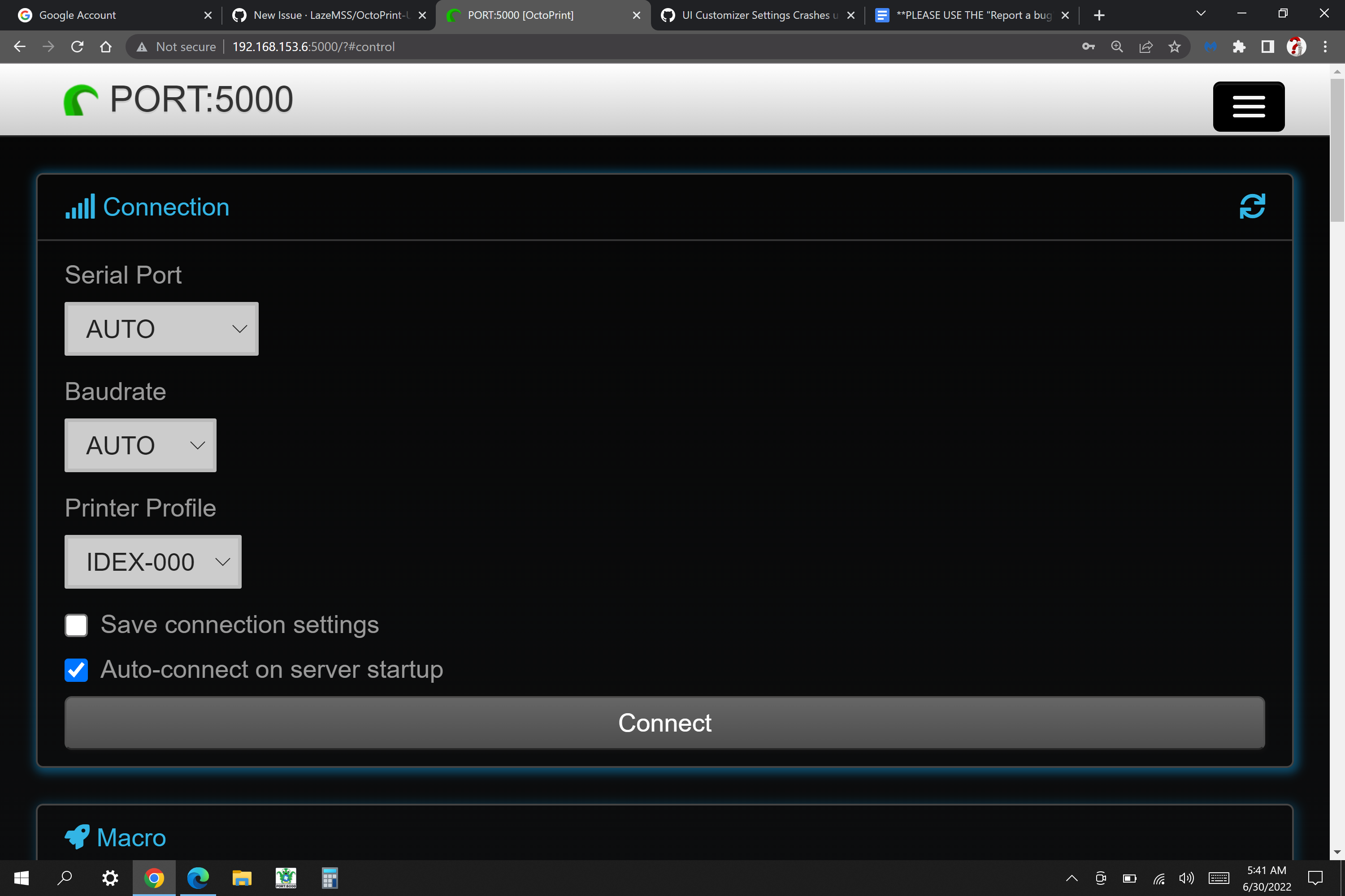 UI Customizer Settings Crashes upon saving when attempting to put all controls in the Left-Width ...