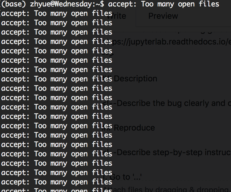 Getting Error Accept Too Many Open Files · Issue 8941 · Jupyterlabjupyterlab · Github 