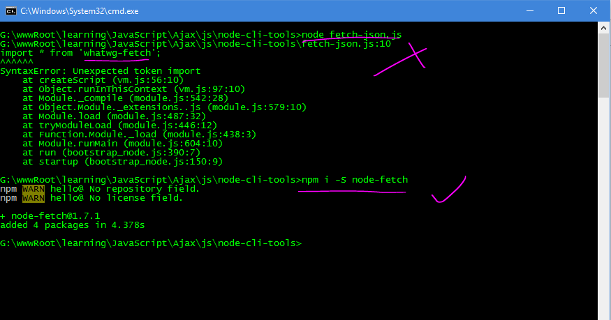 Node js Support Issue 184 Github fetch GitHub