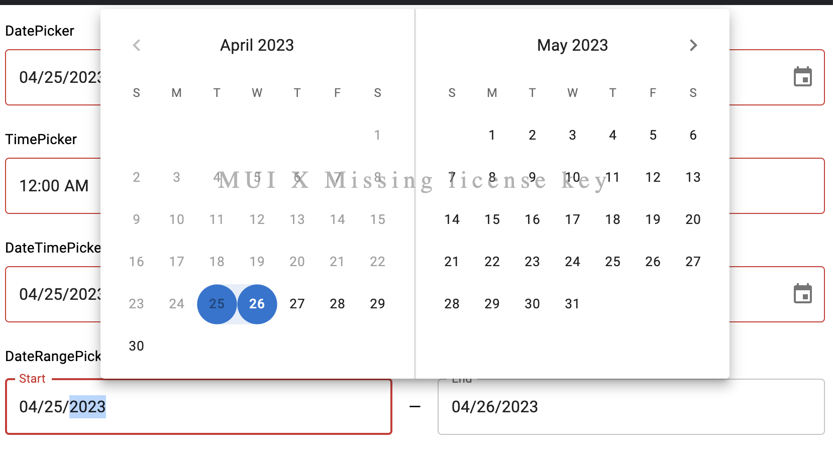 [pickers] Wrong color of the number when selected date is disabled · Issue #8763 · mui/mui-x ...