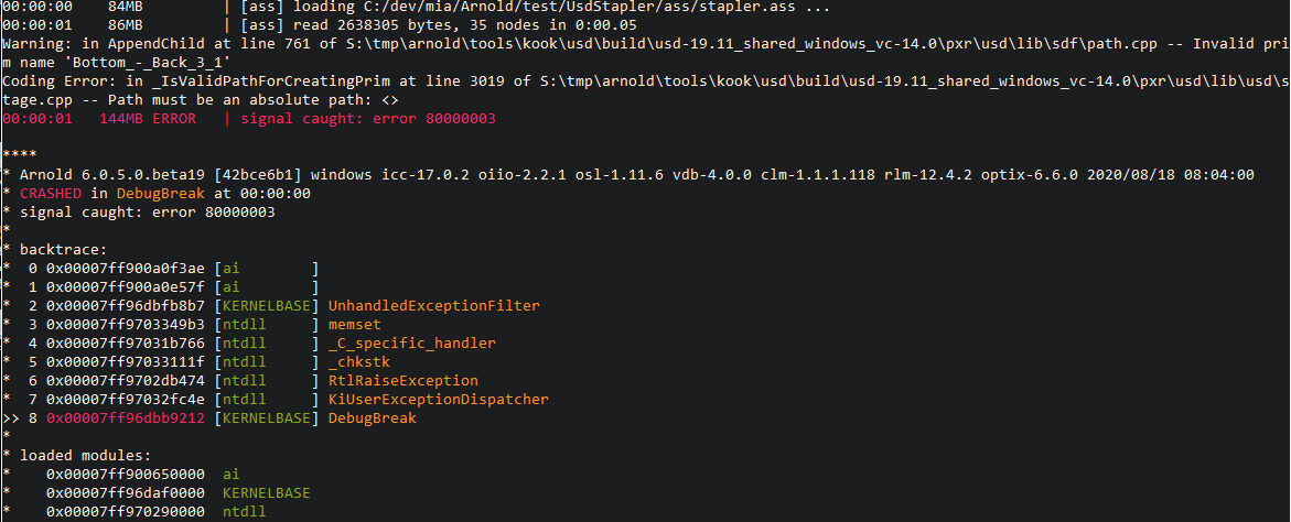 Crashing case when exporting · Issue #510 · Autodesk/arnold-usd · GitHub