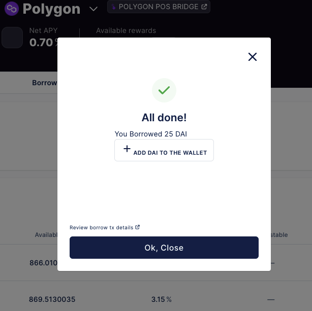All Done Popup Ui Issues · Issue 217 · Aave Interface · Github