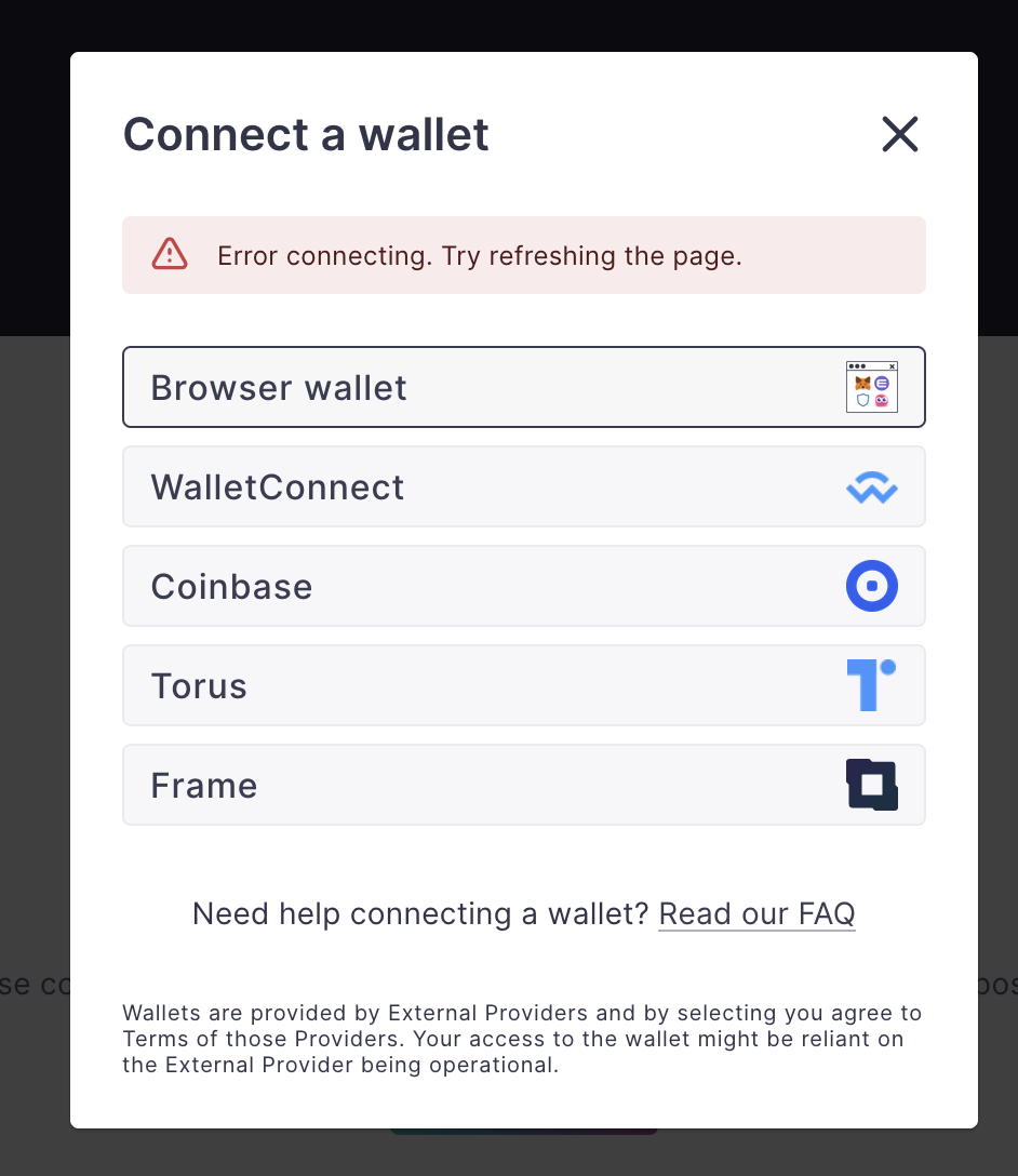 Wallet connecting - wrong error · Issue #326 · aave/interface · GitHub