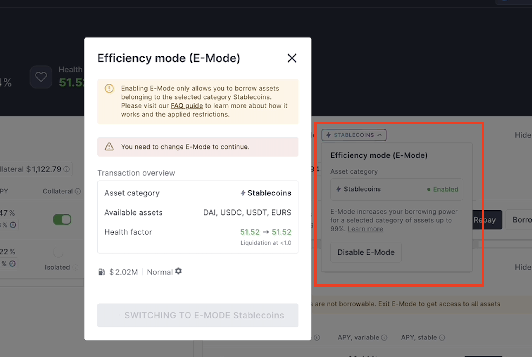 switching e-mode - list of bugs · Issue #360 · aave/interface · GitHub