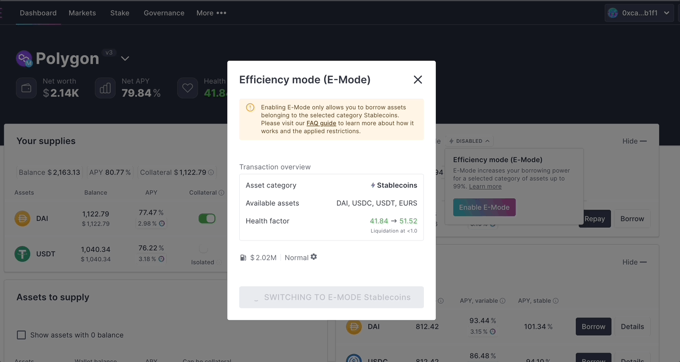 switching e-mode - list of bugs · Issue #360 · aave/interface · GitHub