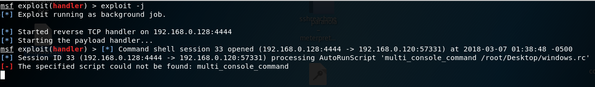 windows/x64/shell_reverse_tcp DOESN'T RUN AUTORUNSCRIPT · Issue #9680 · rapid7/metasploit ...