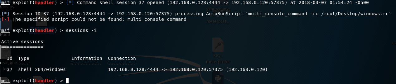 windows/x64/shell_reverse_tcp DOESN'T RUN AUTORUNSCRIPT · Issue #9680 · rapid7/metasploit ...