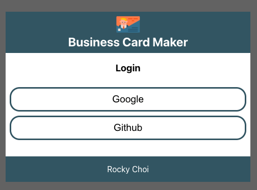 GitHub - Seongrak/business-card-maker: Built an web application for practicing React JS, firebase
