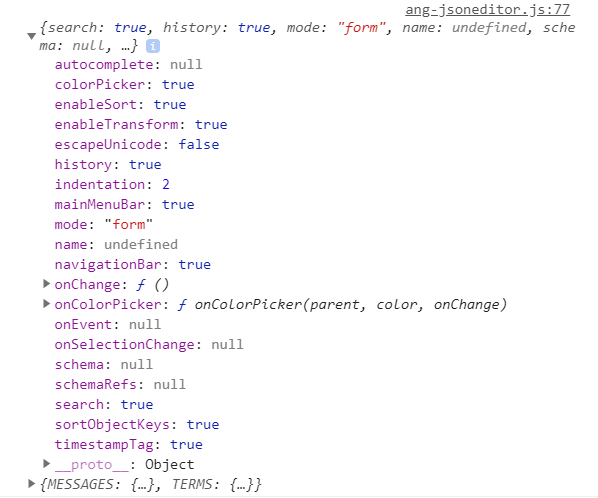 Can't use sortObjectKeys option · Issue #51 · mariohmol/ang-jsoneditor · GitHub