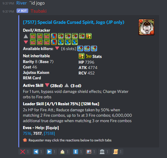 7517 jogo’s leader skill is incorrect; currently it says 1x atk, but should be 30x at 3 fire ...