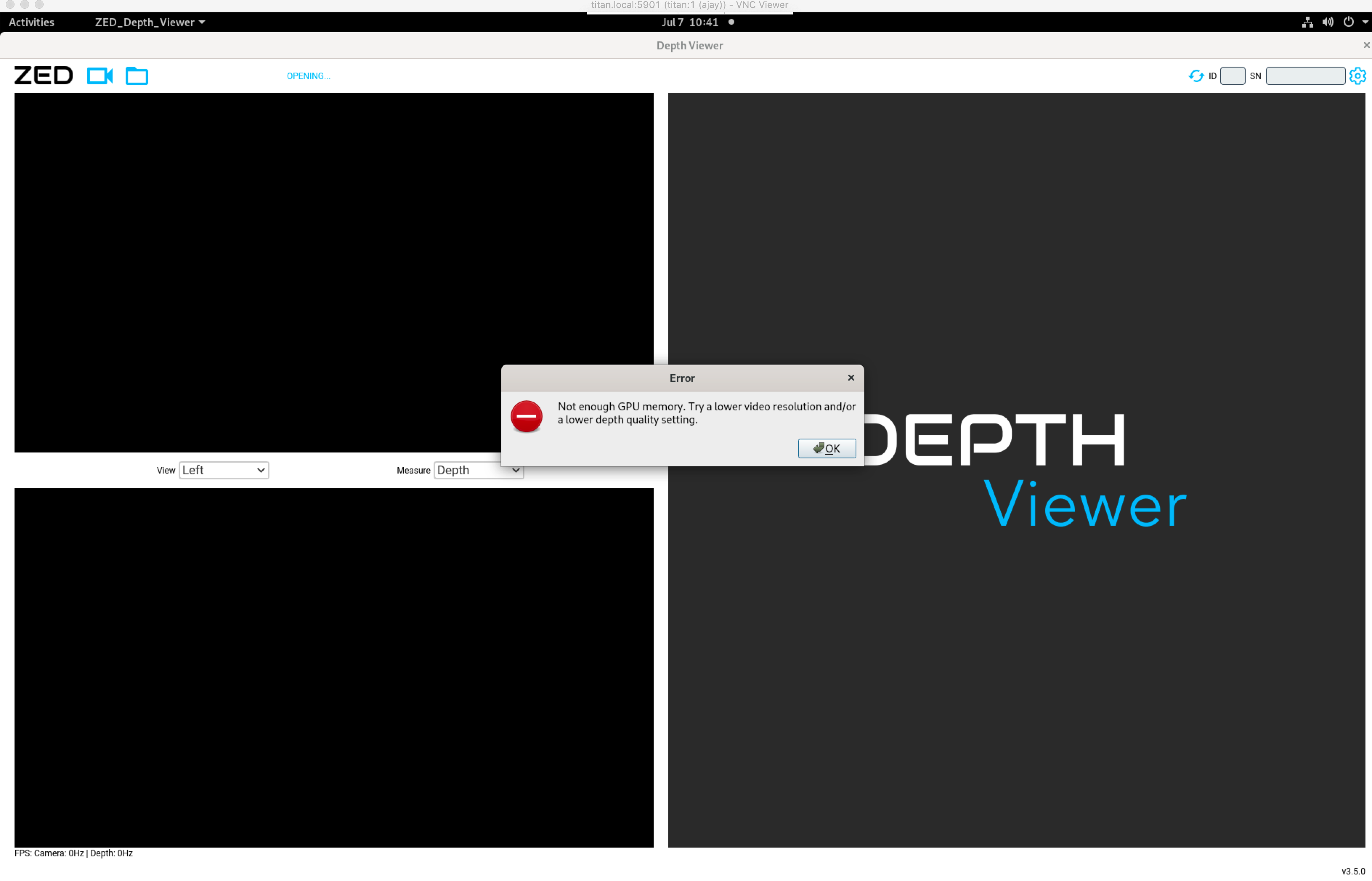 ZED_Depth_Viewer failed to run · Issue #372 · stereolabs/zed-sdk · GitHub