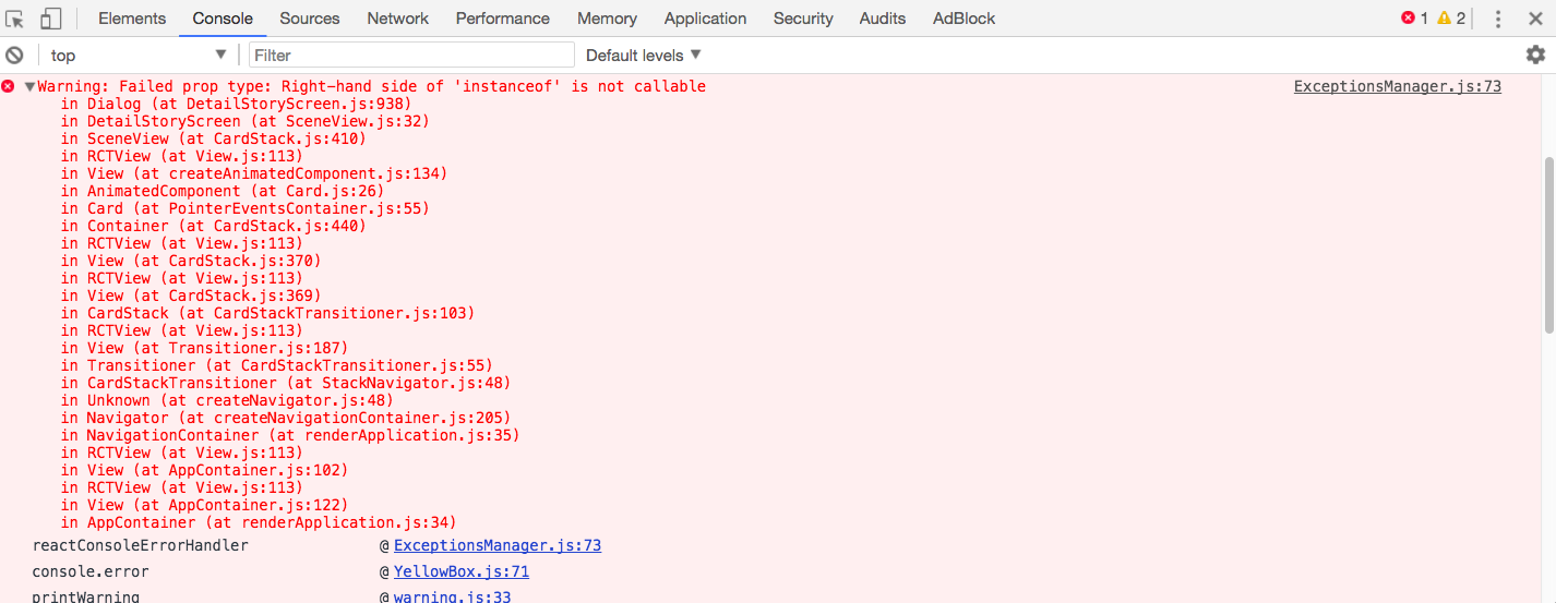 Failed prop type: Right-hand side of 'instanceof' is not callable · Issue #3 · zhengxiaoyao0716 ...