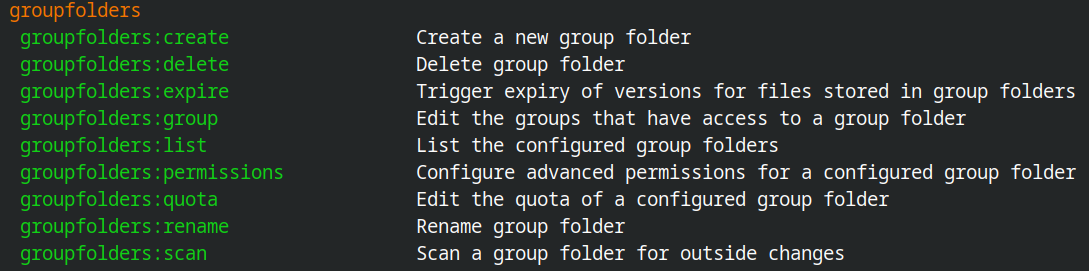 finish occ documentation · Issue #719 · nextcloud/groupfolders · GitHub