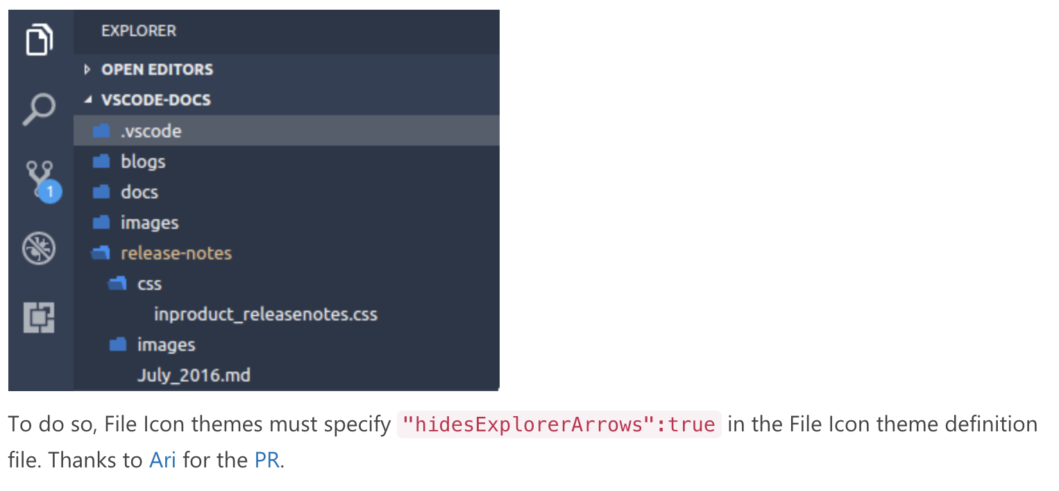 support for hidesExplorerArrows · Issue #1340 · vscode-icons/vscode ...