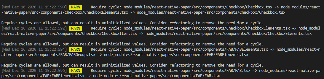 Require Cycle Warnings Is Still Appear After Upgrade To 450 · Issue 2439 · Callstackreact 