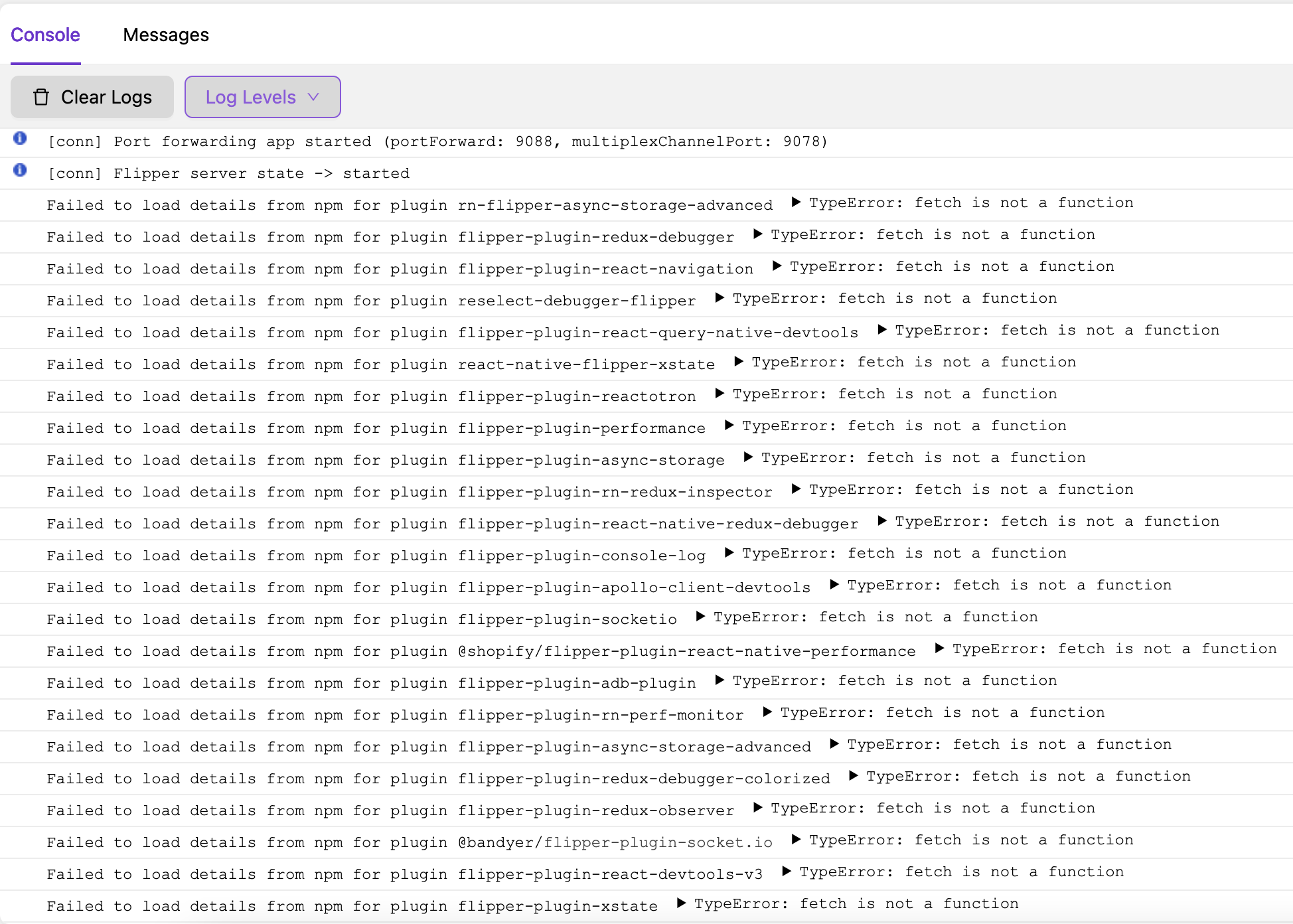 Plugin manager: empty install plugin tab · Issue #3752 · facebook/flipper · GitHub