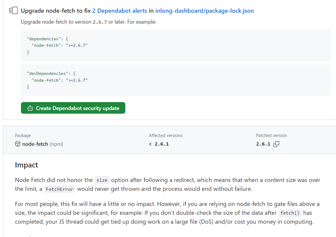 [Improve][Security] The `size` option isn't honored after following a redirect in node-fetch ...