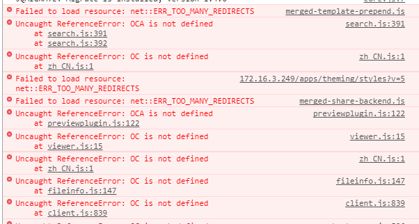 it shows "Failed to load resource: net::ERR_TOO_MANY_REDIRECTS" · Issue #6144 · nextcloud/server ...