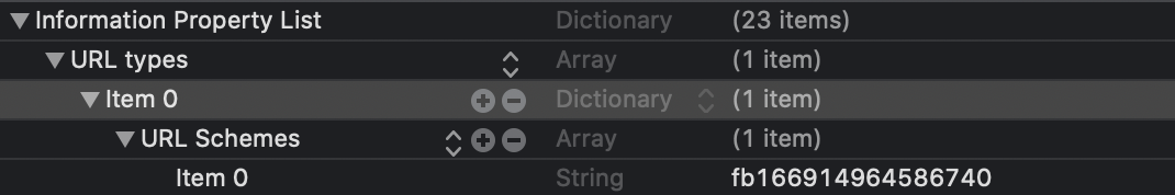 Exception Fbxxxxxxx Is Not Registerd As A Url Scheme · Issue 37
