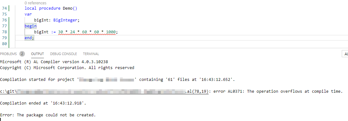 Error AL0371 when assigning biginteger · Issue #5718 · microsoft/AL · GitHub