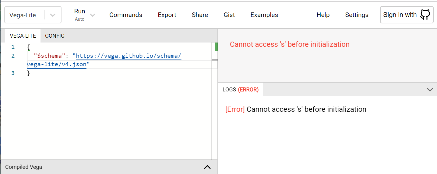 Is the online editor working in vega-lite mode? · Issue #500 · vega/editor · GitHub