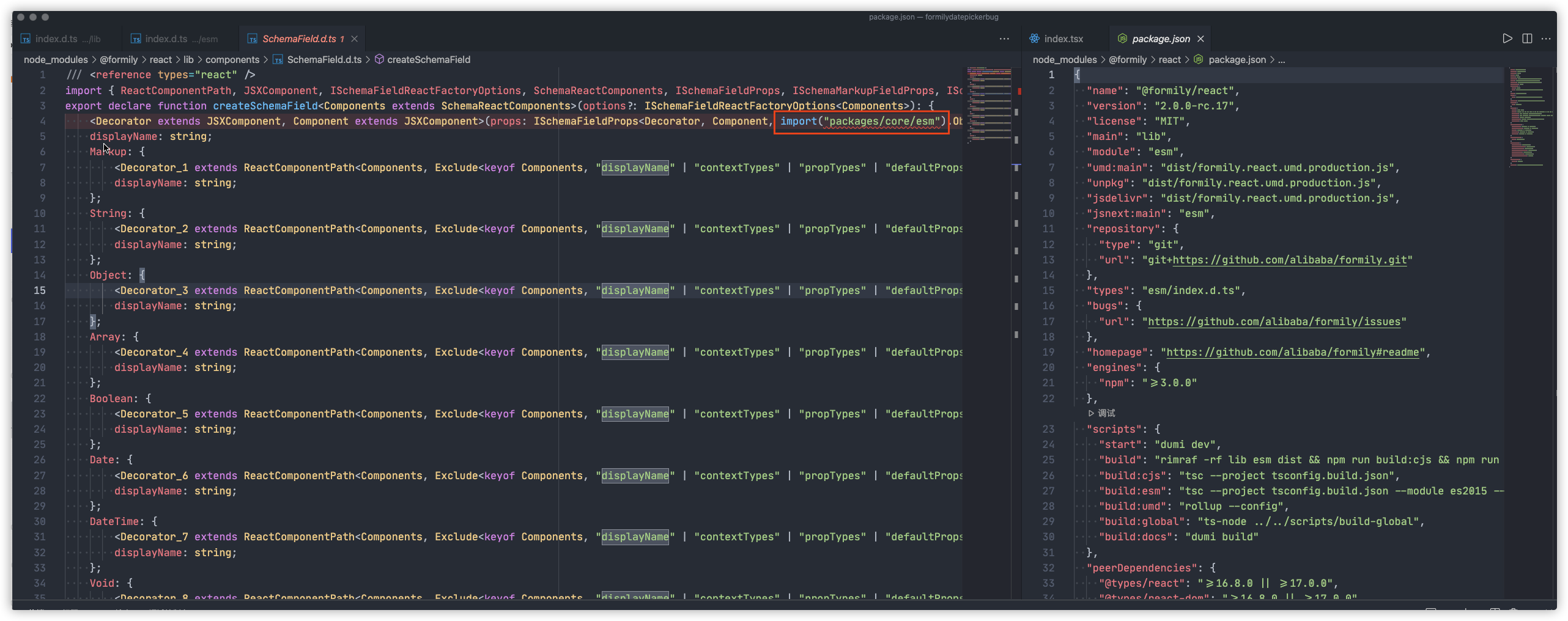[Bug Report] createSchemaField 出来的 Schema.String 属性类型推断失效 · Issue #2356 ...