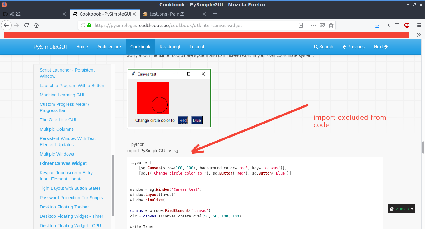 website cosmetic suggestions · Issue #894 · PySimpleGUI/PySimpleGUI ...