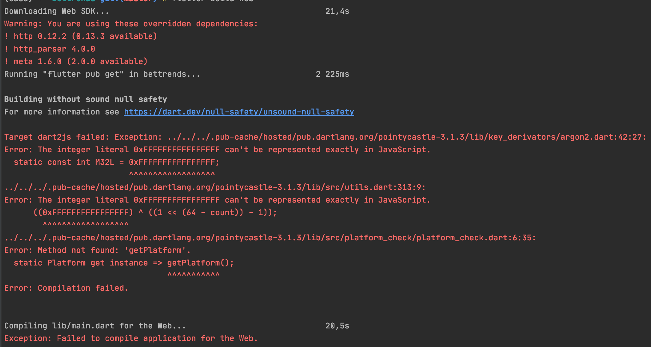 getPlatform() Method not found on flutter run (chrome) · Issue #86025 · flutter/flutter · GitHub