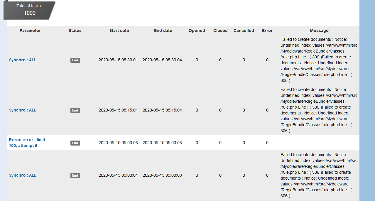 Job scheduler error · Issue #305 · Myddleware/myddleware · GitHub
