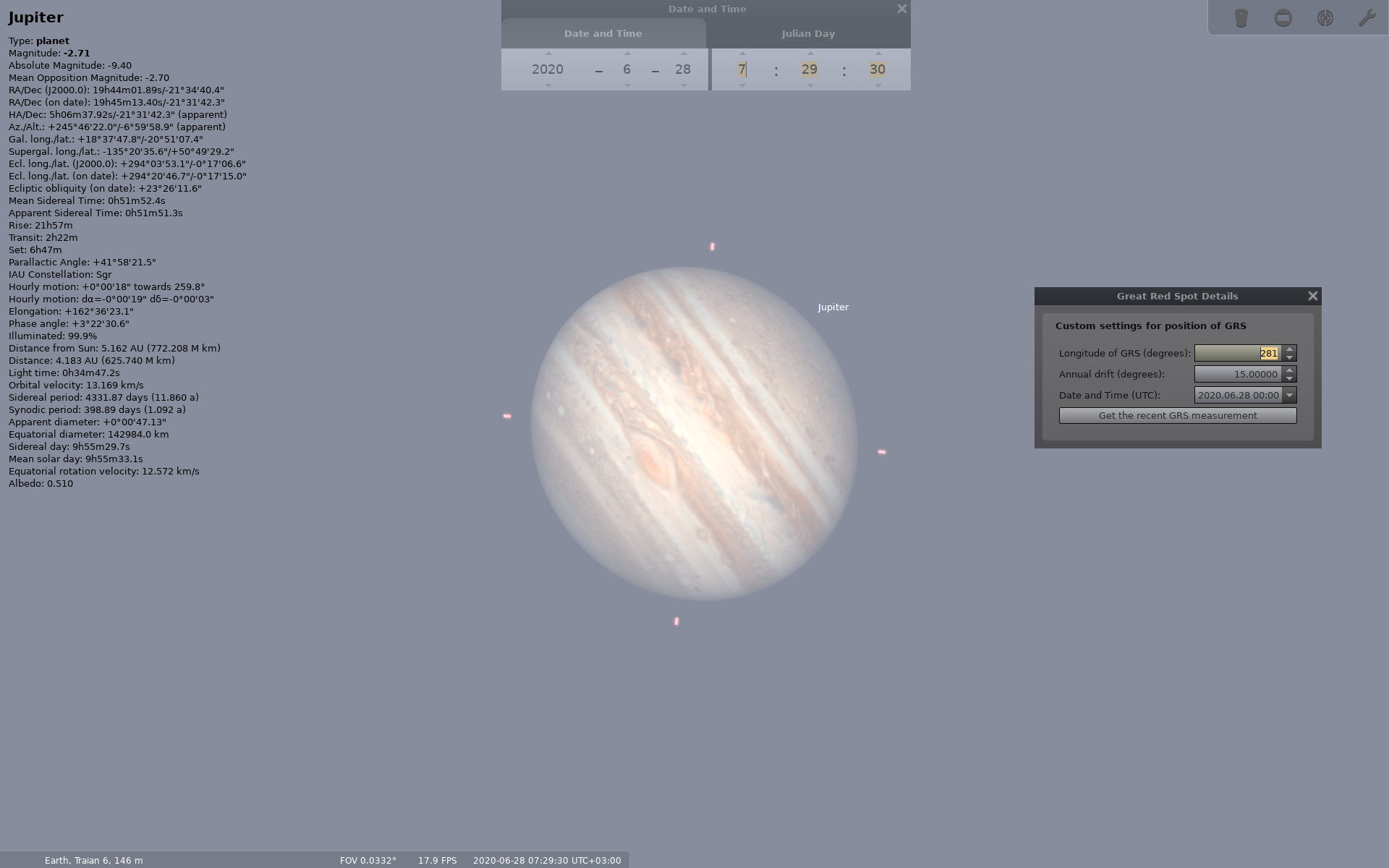 Great Red Spot requires incorrect longitude · Issue #147 · Stellarium/stellarium · GitHub