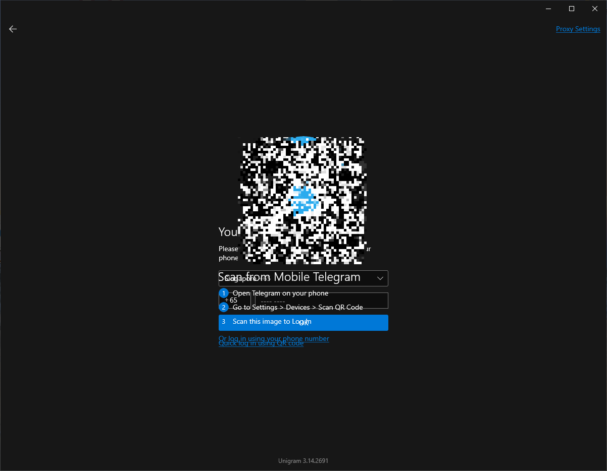 QR login UI is garbled · Issue #1358 · UnigramDev/Unigram · GitHub