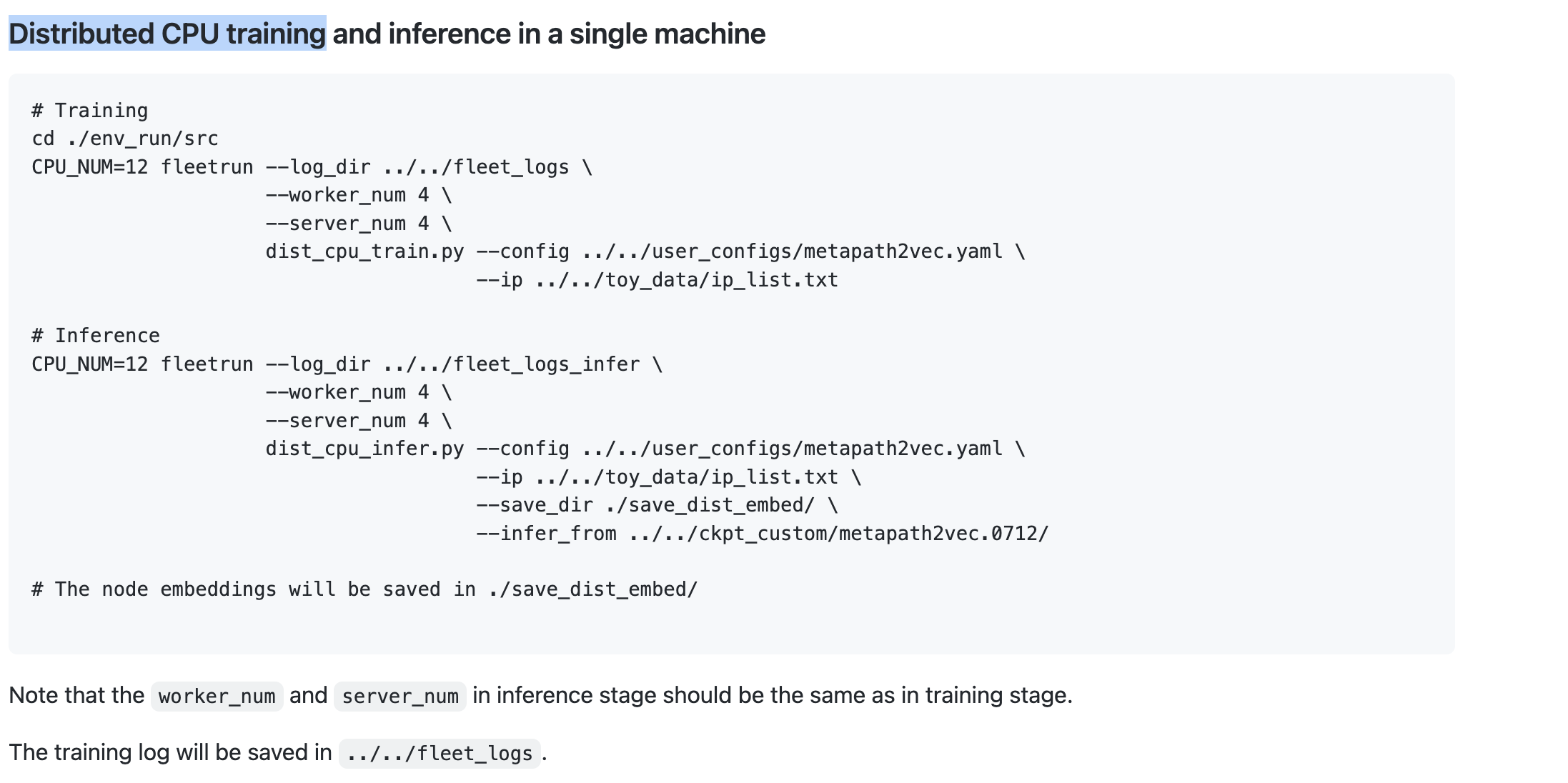 官方metapath2vec分布式demo infer报错，请教一下大佬 · Issue #415 · PaddlePaddle/PGL · GitHub