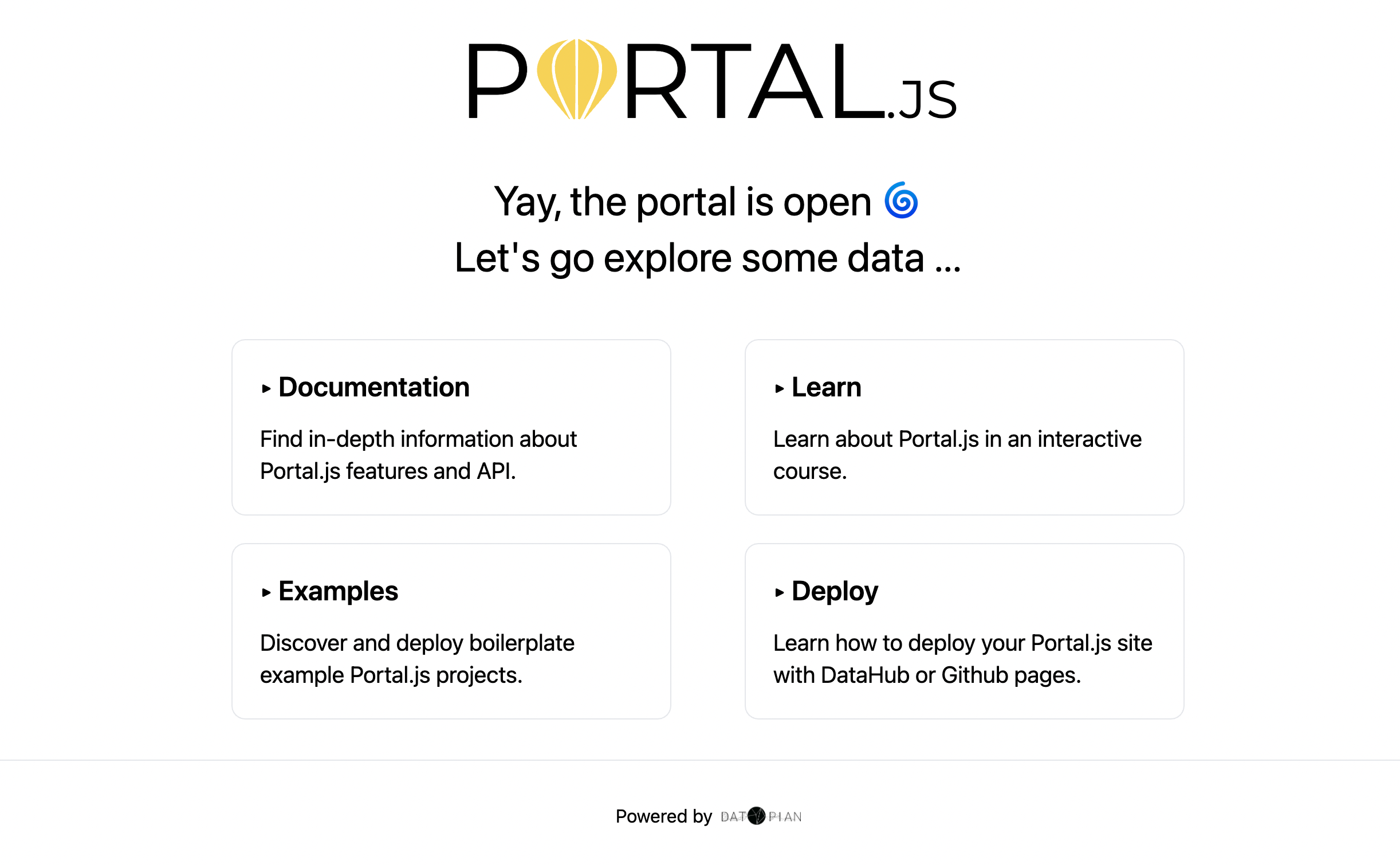 Create Default Portal App · Issue 560 · Datopian Datahub · Github