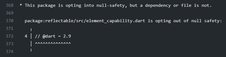 Reflectable is not considered to have full null safety · Issue #238 · google/reflectable.dart ...