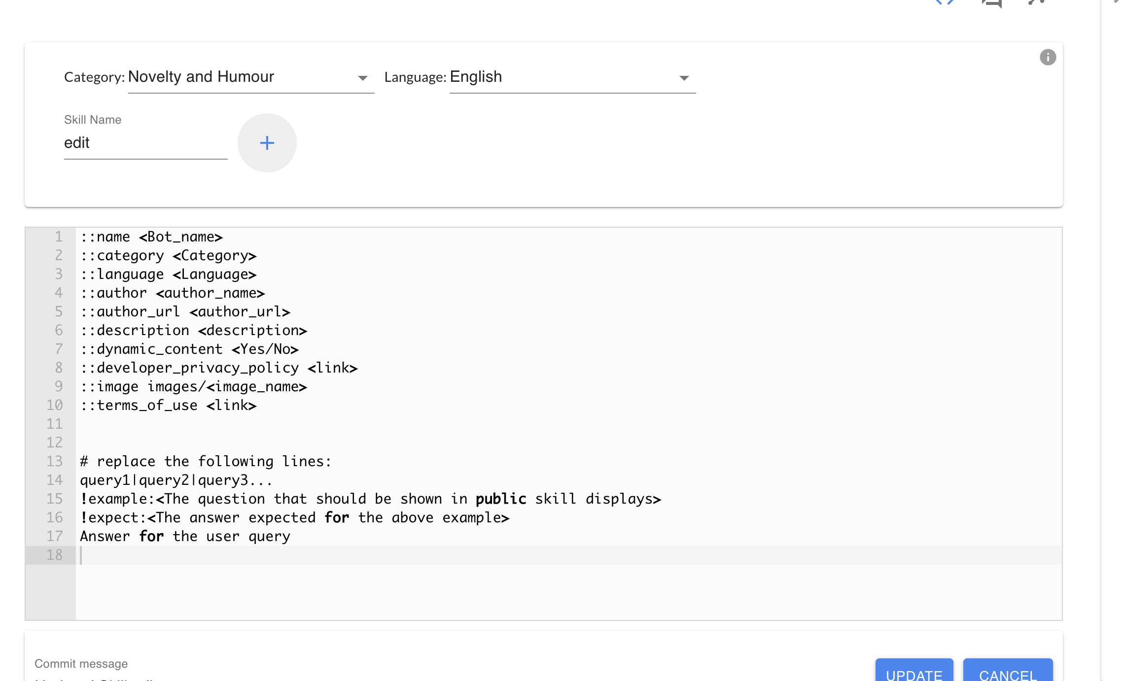 Fix Edit Skill in SkillCreator and bugs · Issue #2519 · fossasia/susi.ai · GitHub