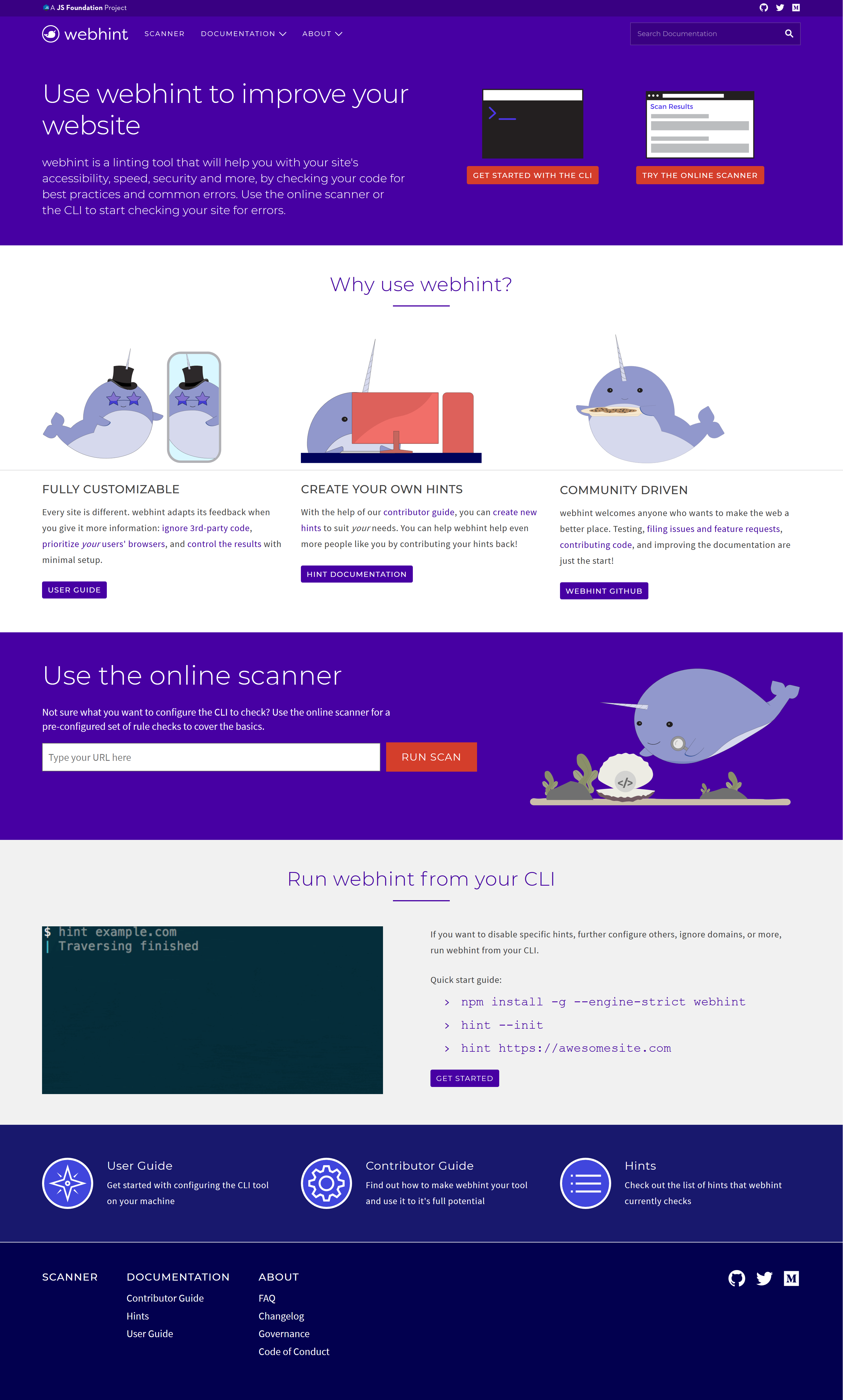 Redesign homepage · Issue #466 · webhintio/webhintio.github.io · GitHub
