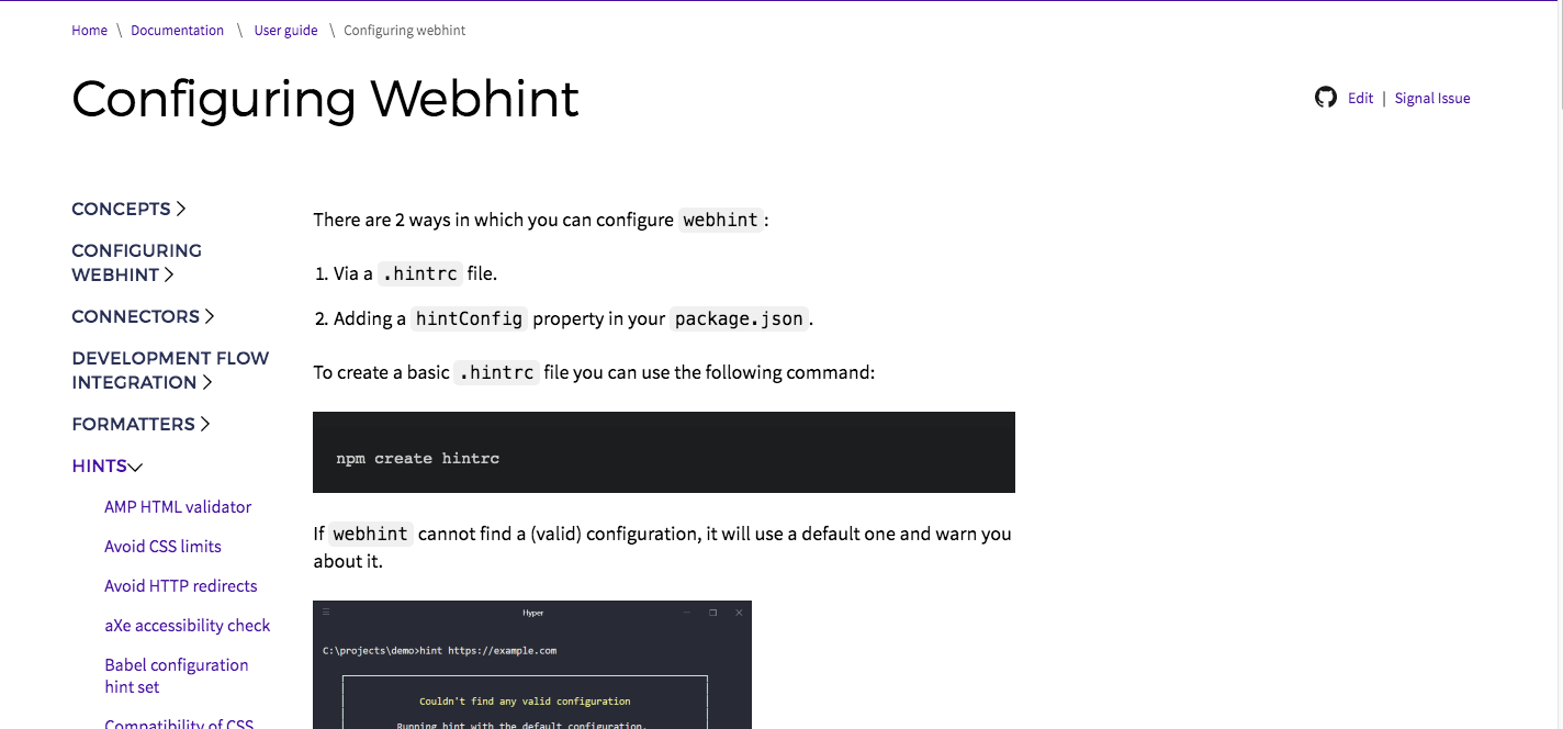 Documentation TOC width not correct · Issue #686 · webhintio/webhintio.github.io · GitHub