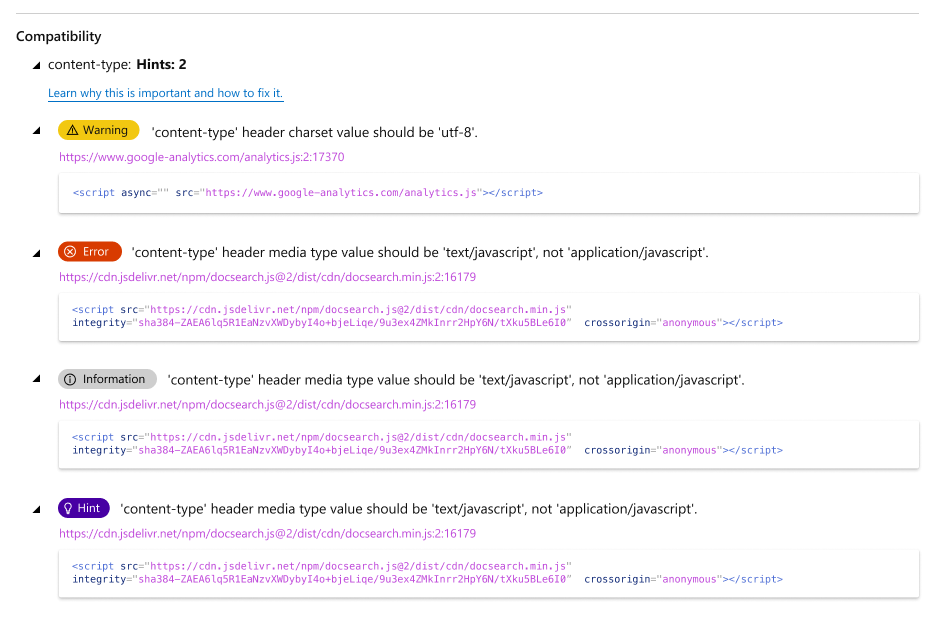 [Feature] Update browser extension to support new severity values · Issue #3181 · webhintio/hint ...