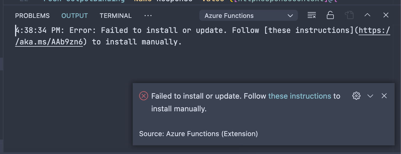 Improve experience when func is not on PATH · Issue #2746 · microsoft/vscode-azurefunctions · GitHub