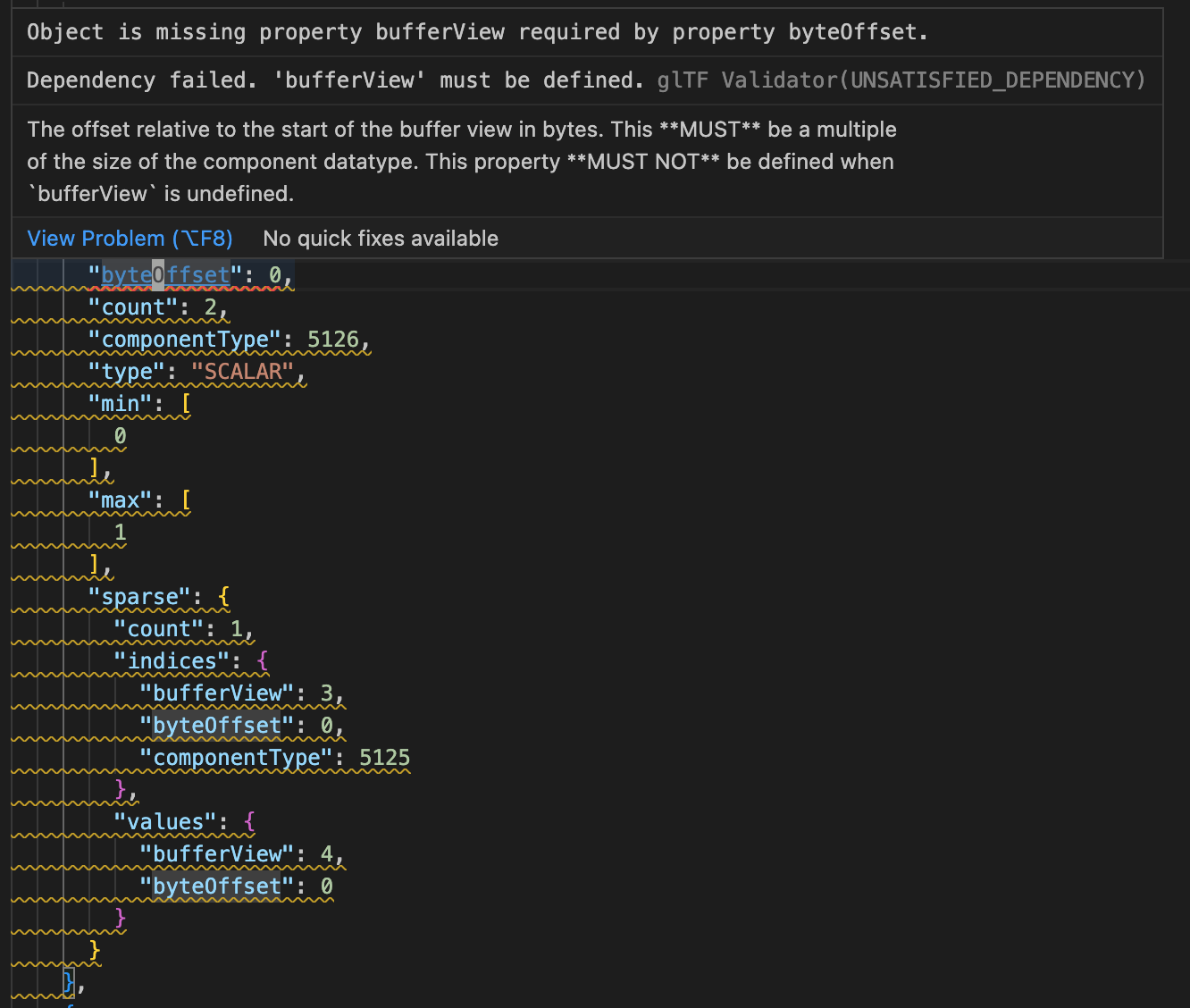 Validation error for missing bufferView in sparse accessors · Issue #207 · KhronosGroup/glTF ...
