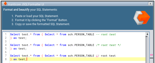 Parser throwing error on query containing double slash // · Issue #1250 · JSQLParser/JSqlParser ...
