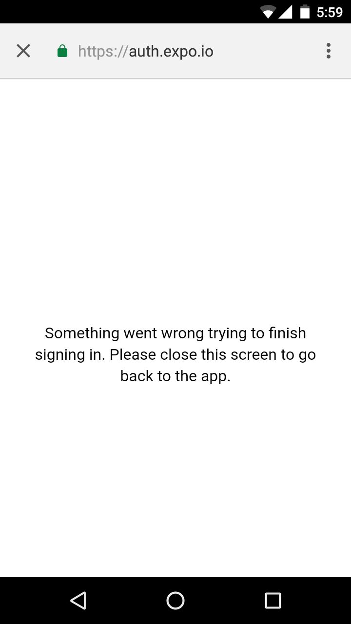 Something Went Wrong When Implementing Github Login With Authsession · Issue 899 · Expo Expo