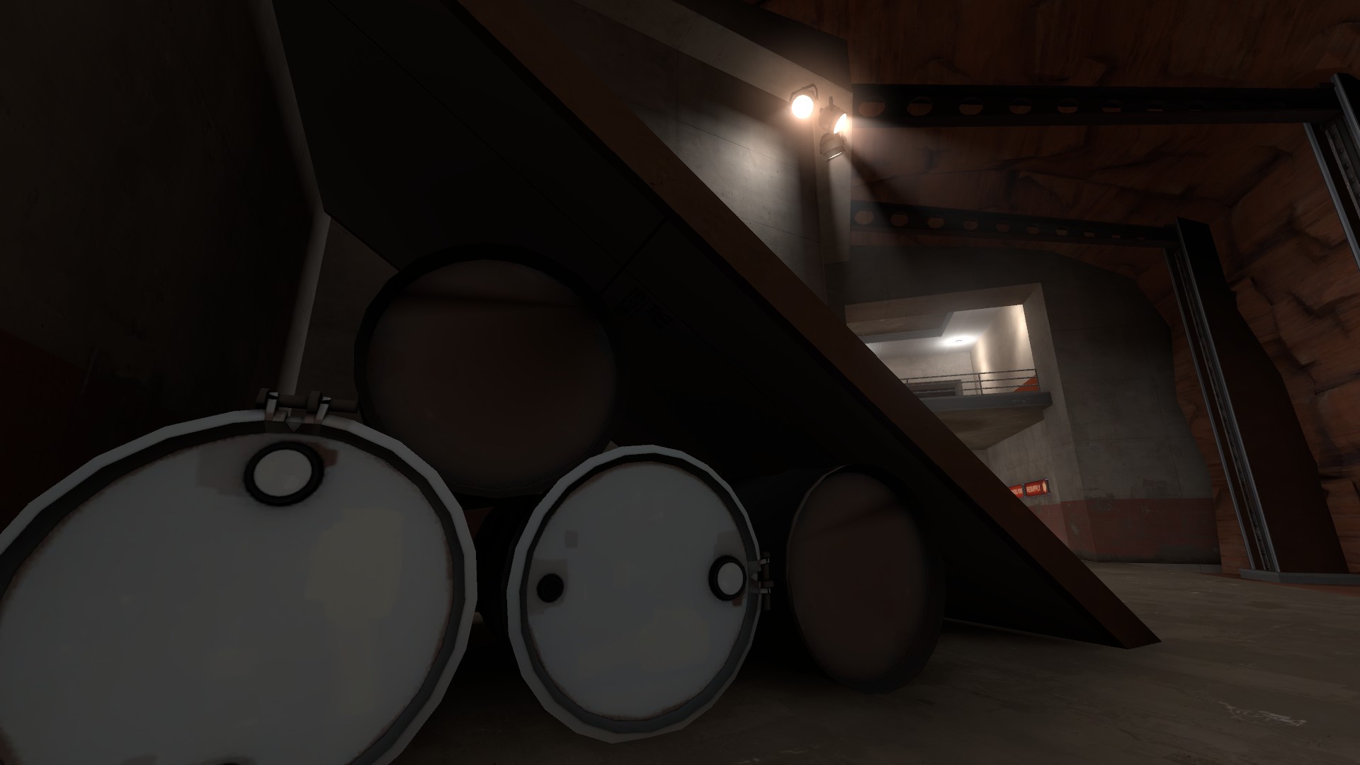 TF2: Visible dev textures on team staircases on Nucleus (KotH and Arena ...