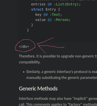 There is visible `` `` in documentation. · Issue #932 · capnproto/capnproto · GitHub