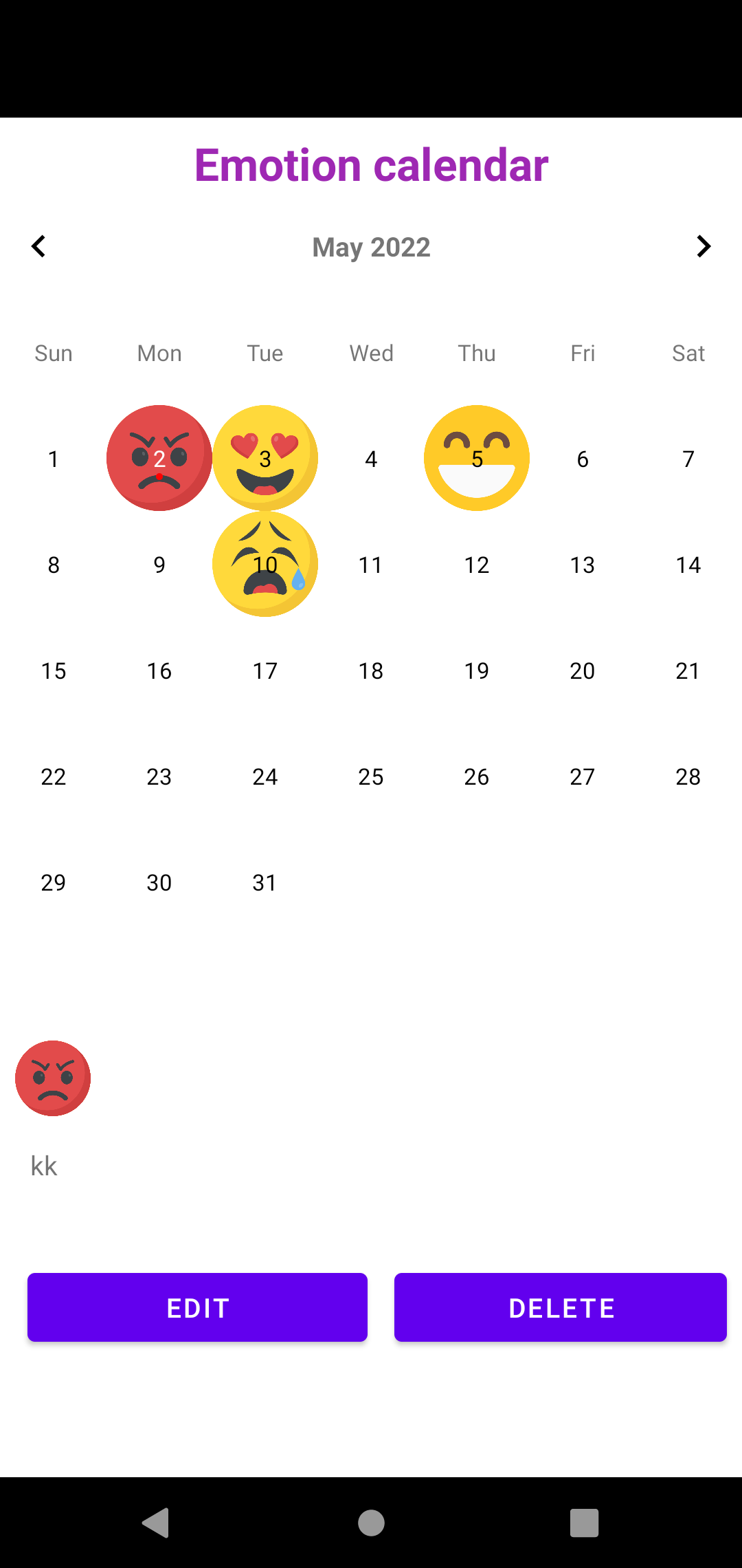 GitHub - LINDBURG/emotion_calendar: Ad free emotion calendar