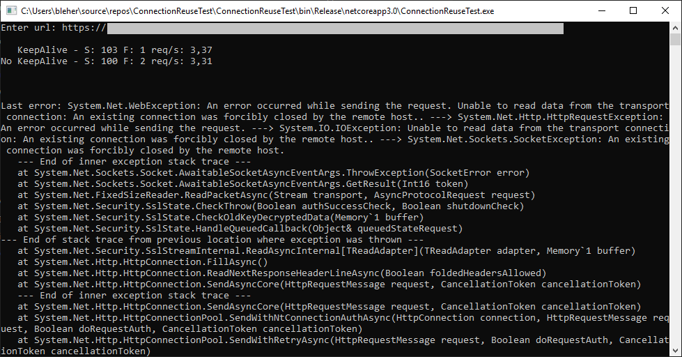 HttpWebRequest.KeepAlive = true(default) in combination with WebClient ...