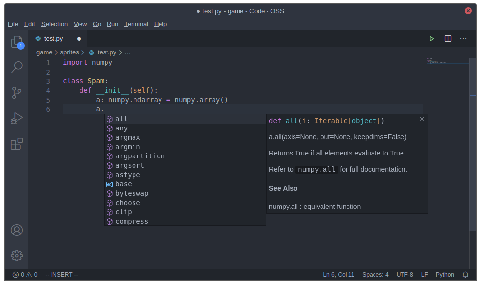 Jedi Completion for Attributes · Issue #14554 · microsoft/vscode-python ...